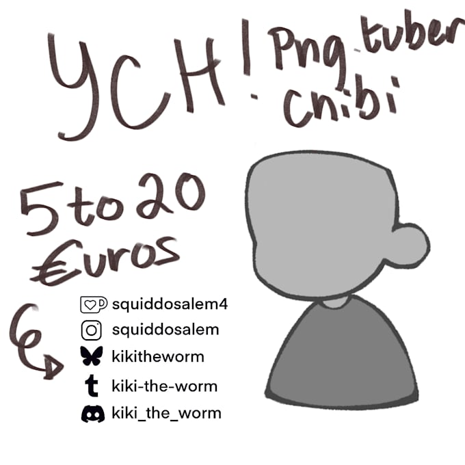 Draw a ych of your pngtuber by Squiddosalem | Fiverr