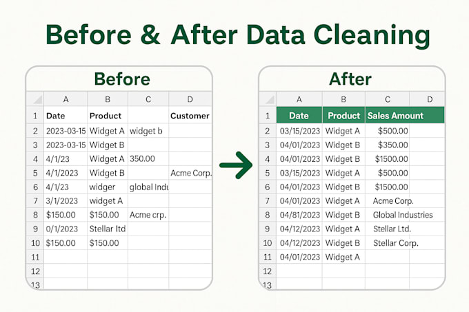 Organize and clean excel spreadsheets professionally by Khalek3 | Fiverr