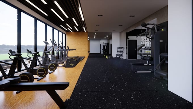 Visualize 3d gym interior design,fitness center,sport facility,3d gym ...