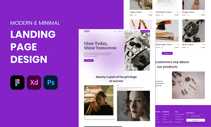 Do modern figma website design,website ui mockup design by ...