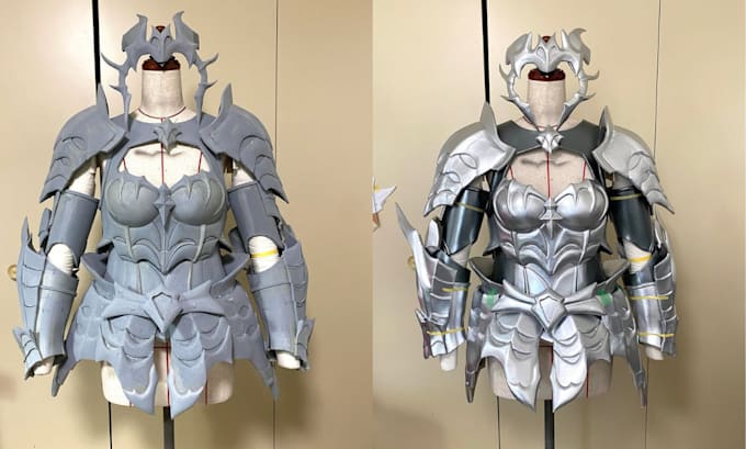 Do 3d wearable anime cosplay armor, costume, and weapon model for 3d ...