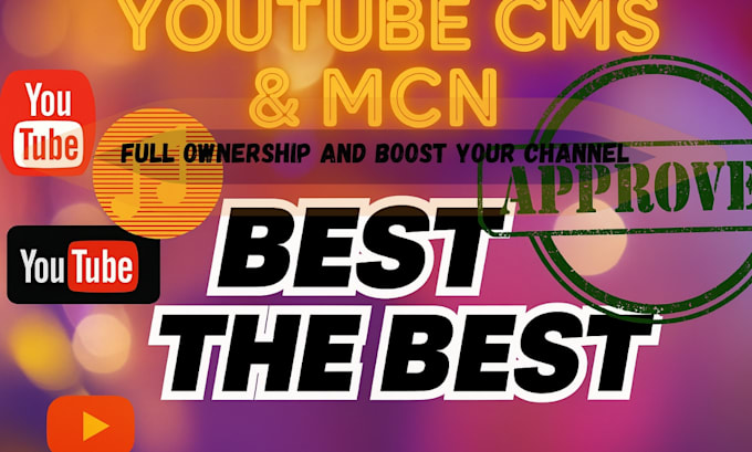 Setup your youtube cms with full ownership claim and mcn access for ...