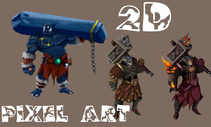 Pixel game art 2d sprite sheet game asset retro art pixel animation ...