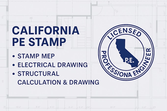 Stamp mep, electrical drawing, structural calculation with california ...
