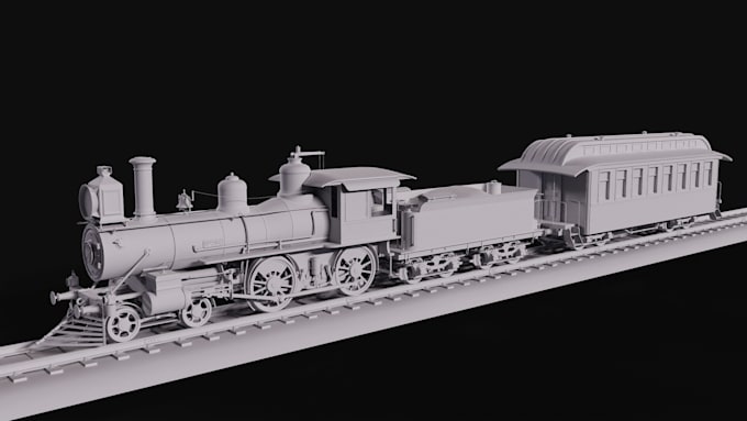 Create realistic 3d train models for games, printing, or animations ...