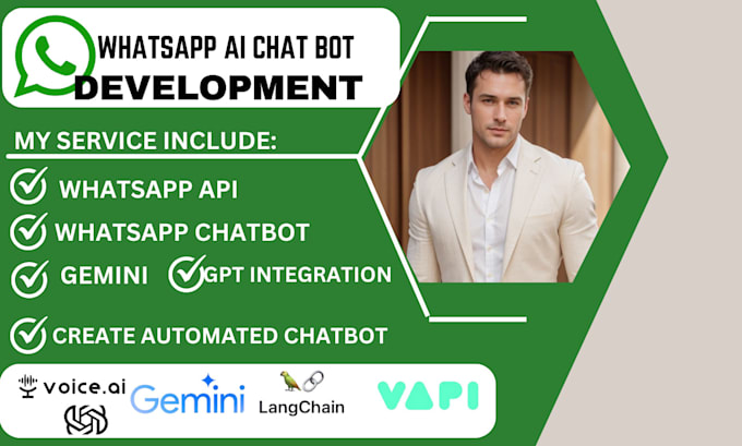 Build a whatsapp ai chatbot using open ai twilio,vapi ai,botpress,langchain by Joshua_techdev ...