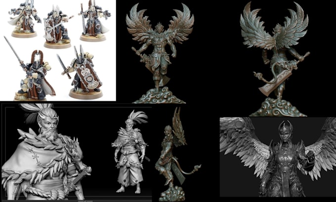 Sculpt miniature models, warhammer40k dnd for resin printing by ...
