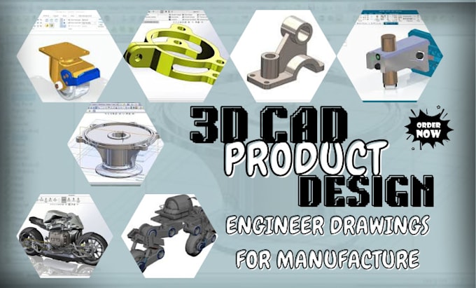 Do 3d cad model and render, product design, engineering drawings for ...