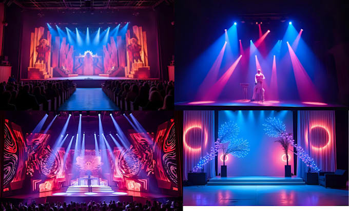 Create a 3d stage lighting and stage design for your event or show by ...