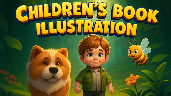 Do children storybook illustration line drawing digital painting comic ...