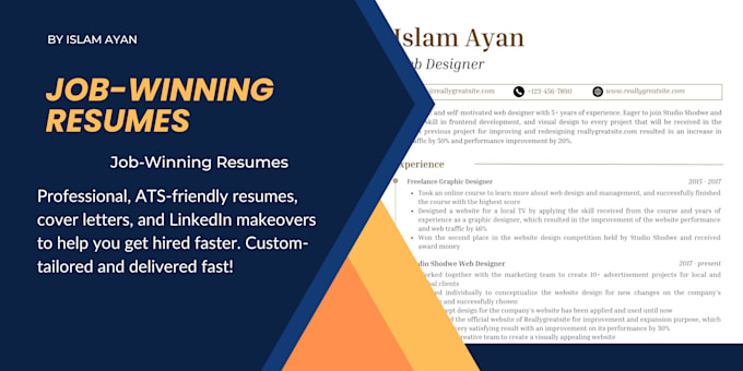 Write an ats optimized resume, cover letter, and linkedin profile by ...
