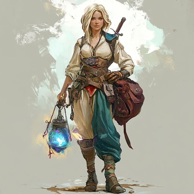 Design unique fantasy character art for your project by Nappu0 | Fiverr