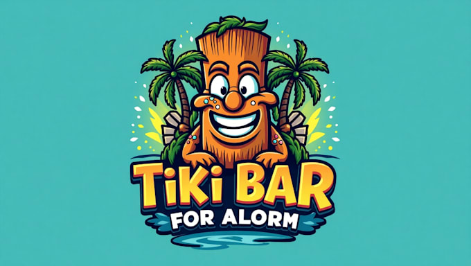 Make an amazing tiki bar mascot logo design with unlimited revision by ...