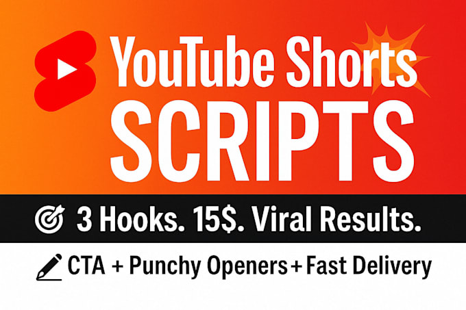 Write 3 scroll stopping tiktok hooks and cta scripts by Tinascriptlab | Fiverr