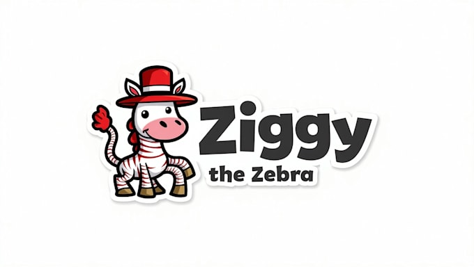 Design outstanding ziggy zebra mascot logo with express delivery by ...