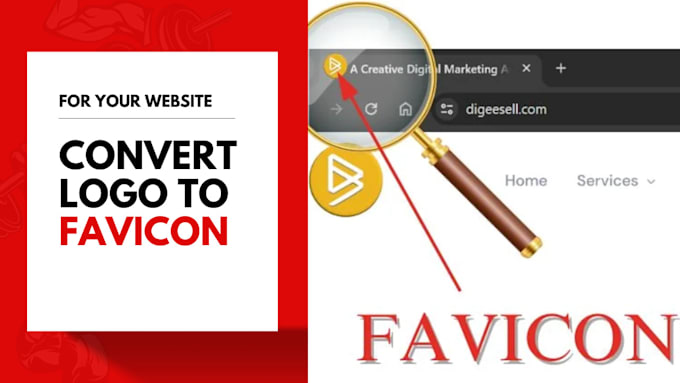 Convert your logo into favicon for your website by Nomanjiku9 | Fiverr