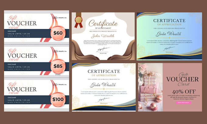 Certificate design gift card award cerfiticate voucher diploma ...