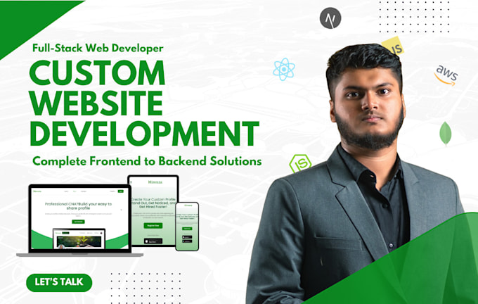 Build website, website development as mern stack, frontend, backend developer by Mdjahid8 | Fiverr