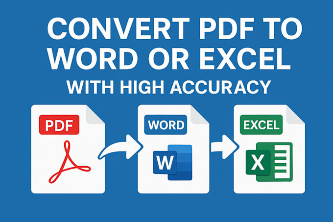 Convert pdf to editable word or excel format by Bismillah_srv | Fiverr