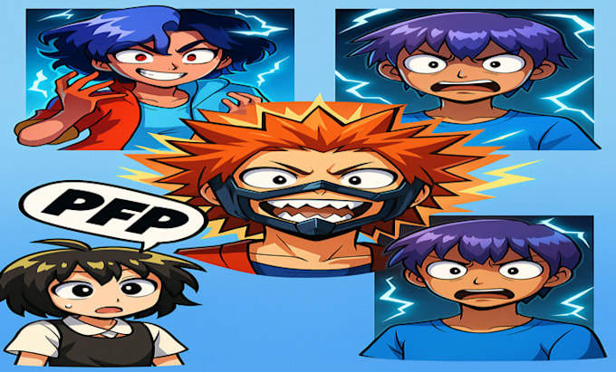 Draw custom cartoon pfp avatar roblox avatar and logo for youtube ...