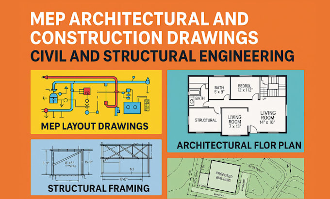 Mep architectural and construction drawings civil and structural ...