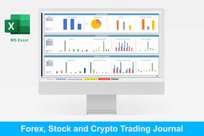 Create trading journal with excel sheet and graphics by Zakirkhanx | Fiverr