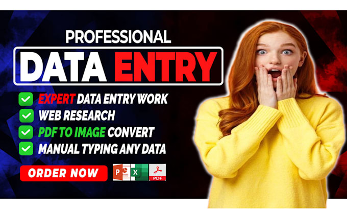 Do fast typing jobs, data entry, excel data entry, copy paste, web research by Anikkarmaker | Fiverr