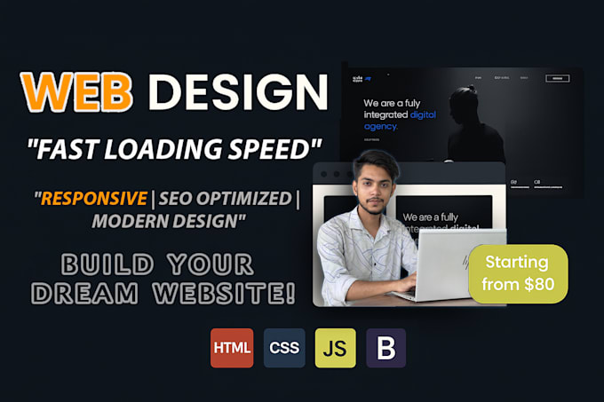 Build a fast custom coded landing page with html css js by Limonxdev | Fiverr