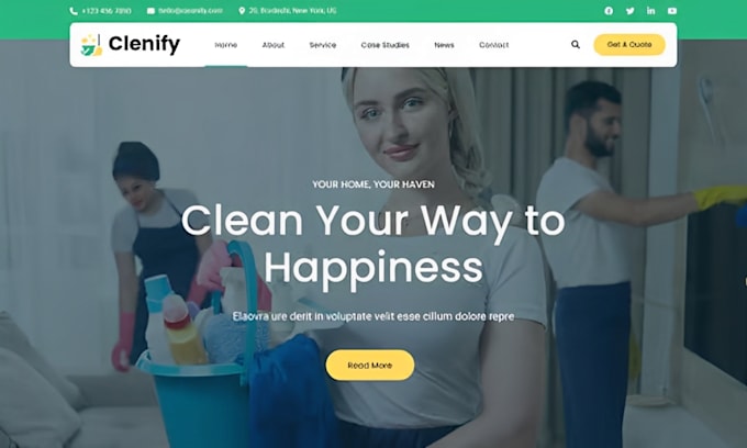 Design commercial cleaning website, house cleaning website commercial ...