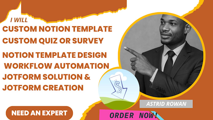 Design custom notion templates, jotform solutions, automation, quiz ...