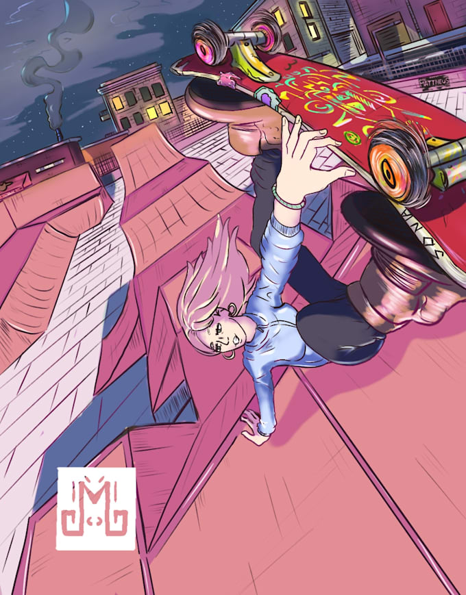 Draw panel for your characters or background illustration by Cartoon ...