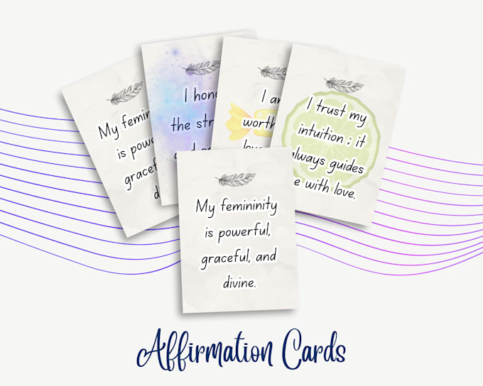 Design motivational and affirmation cards by Shishilian | Fiverr
