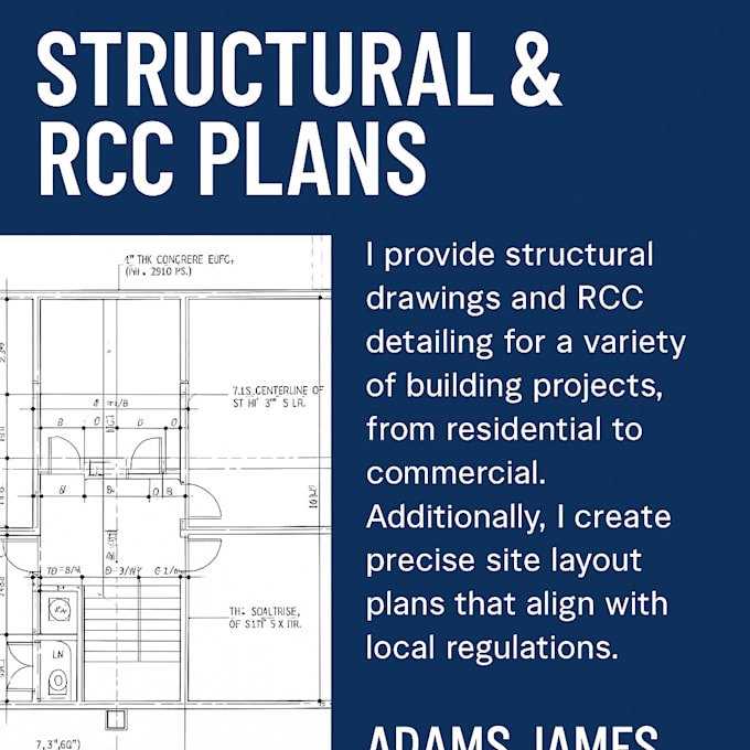 Structural drawings rcc detailing site layout plan for permit approval ...