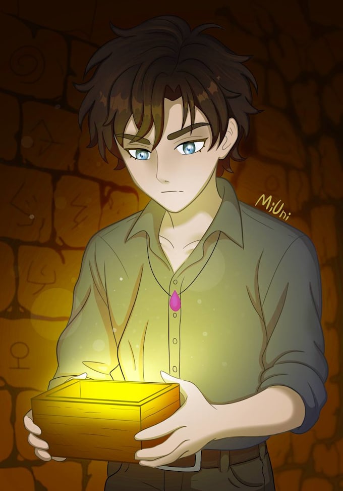 Draw your character in a detailed scene illustration by Miunio_ | Fiverr