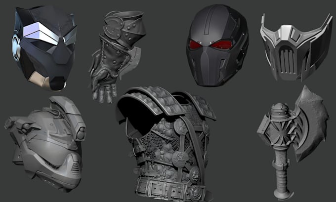 Sculpt 3d cosplay mask, helmet, weapon, airsoft gun, and prop for 3d ...