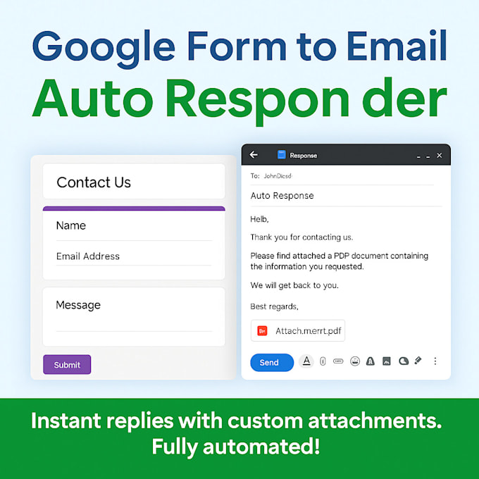Automate google form replies with pdf by Vortex_deepakth | Fiverr