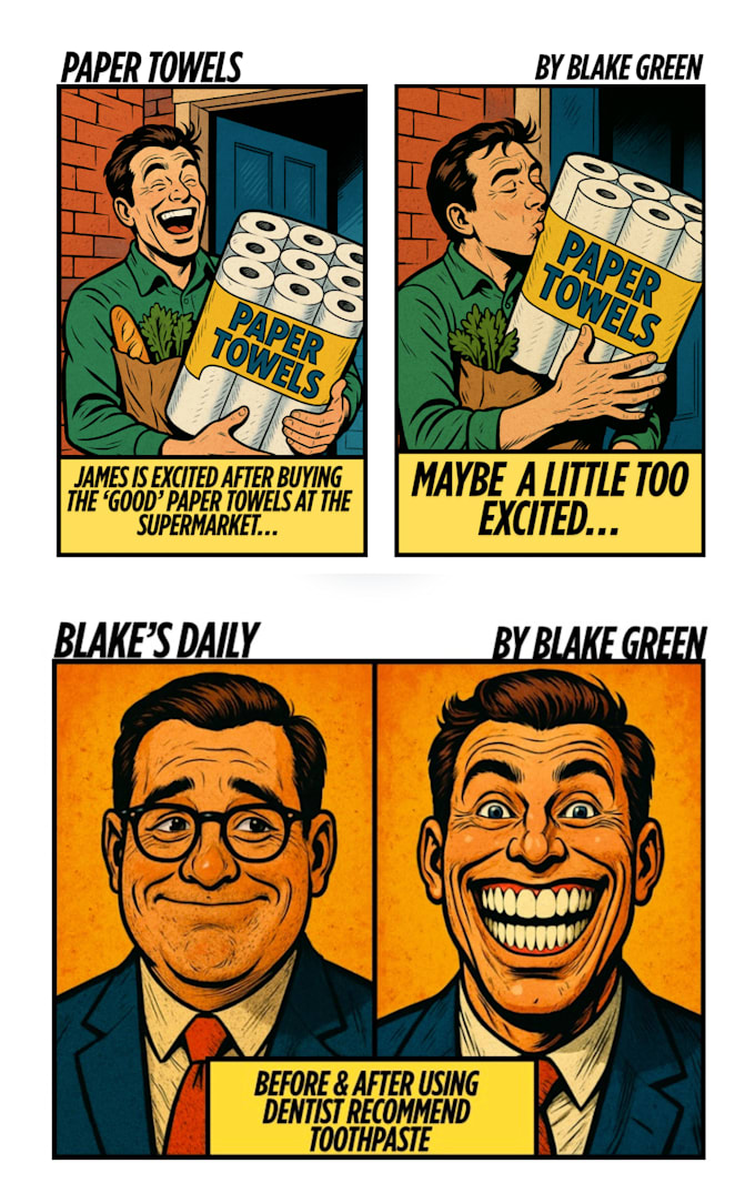 Create a custom comic strip by Blaketoon | Fiverr