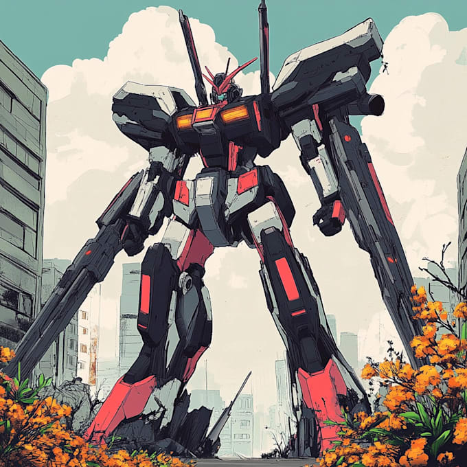 Do awesome custom mecha, cyborg and robot character by Marilohen | Fiverr