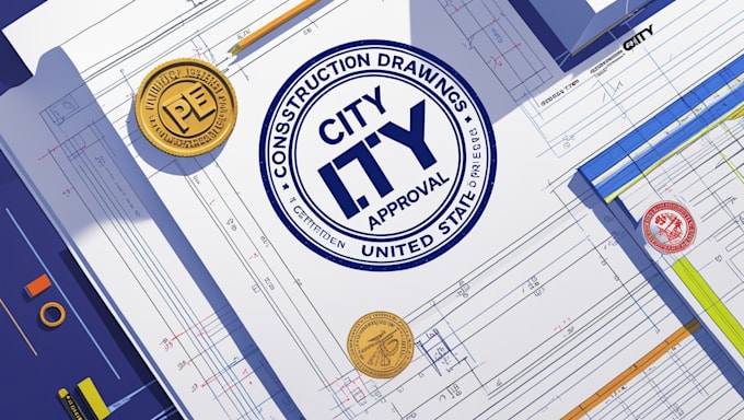 Provide full construction drawings with pe stamp as a usa lic for city ...