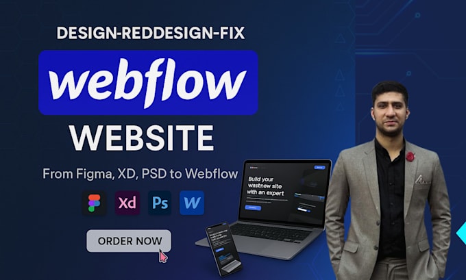 Be your webflow expert for figma to webflow website design by Muttharbutt | Fiverr