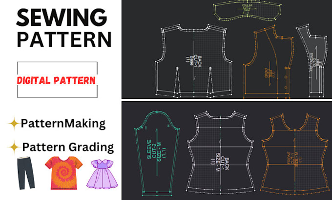 Be your pdf sewing pattern maker and make multiple size by Subarandata ...