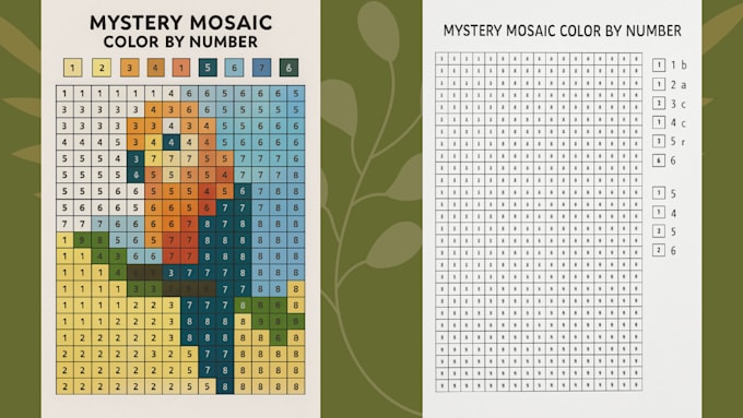 Create mystery mosaic color by number coloring book pixel art kids ...