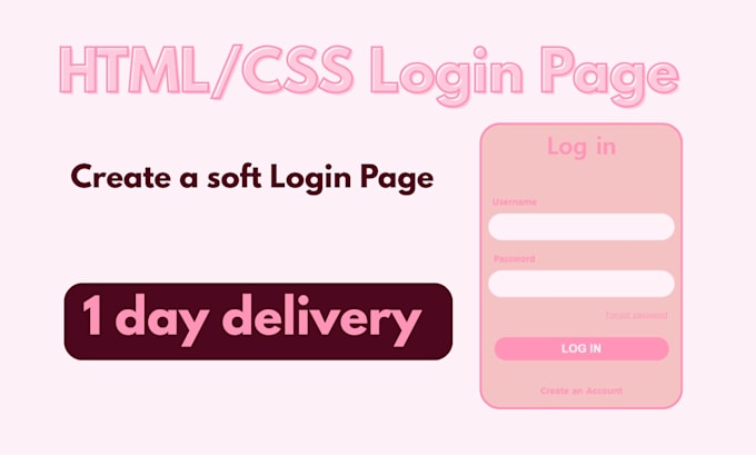 Create a beautiful and custom login page with html, css by Hyewonlimx ...