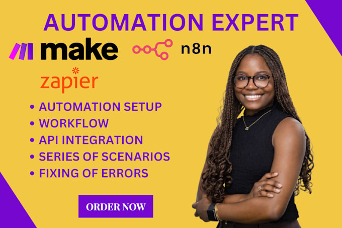 Make com automation n8n automation n8n workflow api integration by Odunayodami | Fiverr