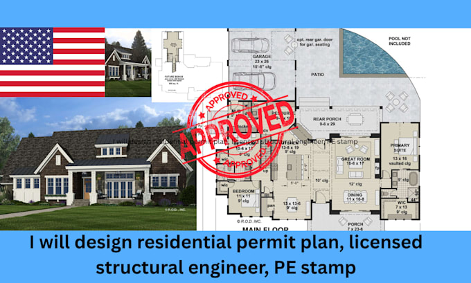 Design residential permit plan, licensed structural engineer, pe stamp by Noe_gould | Fiverr