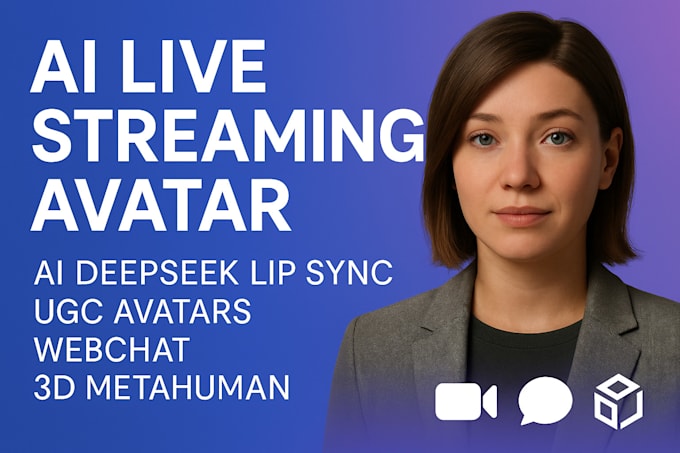 Ai live streaming avatar, ai deepseek lip sync ugc avatars webchat, 3d metahuman by Markherry1 ...