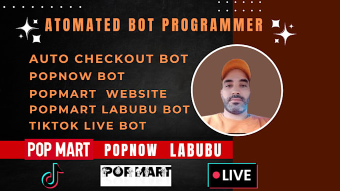 Develop automated checkout bot, popnow bot, popmart labubu bot, tiktok live bot by Slimanicodee ...