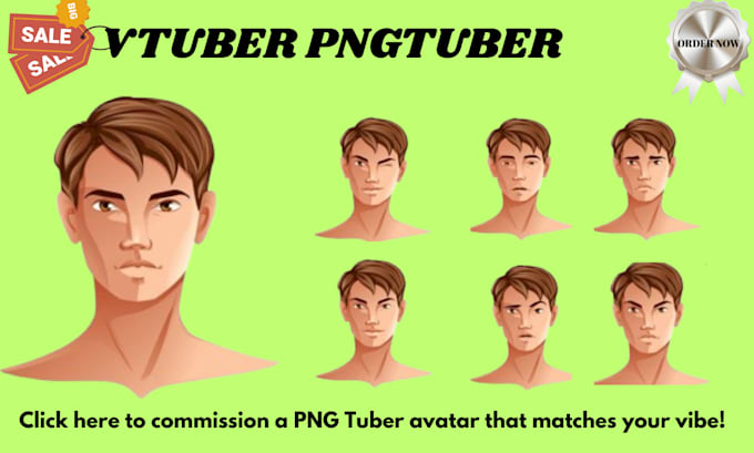 Draw custom png tuber chibi pngtuber vtuber live2d rigging model twitch ...