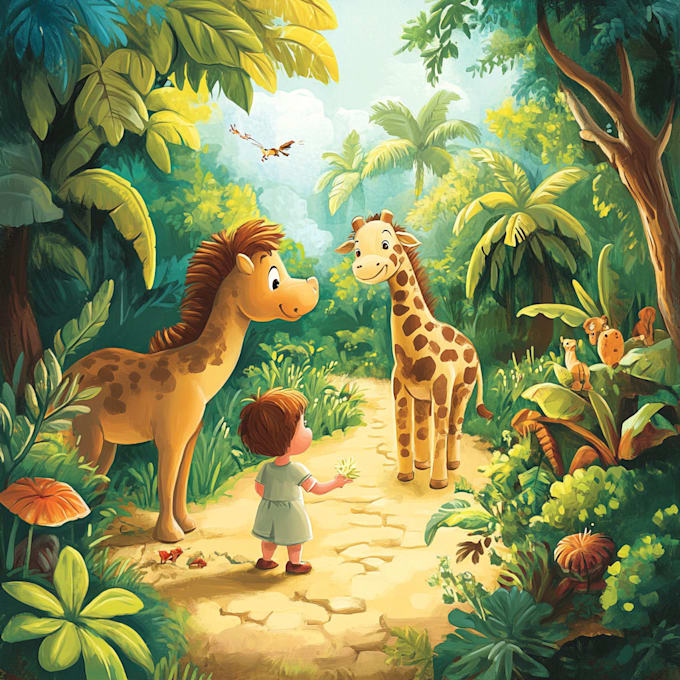 Illustrate children story book illustration, christian story by ...