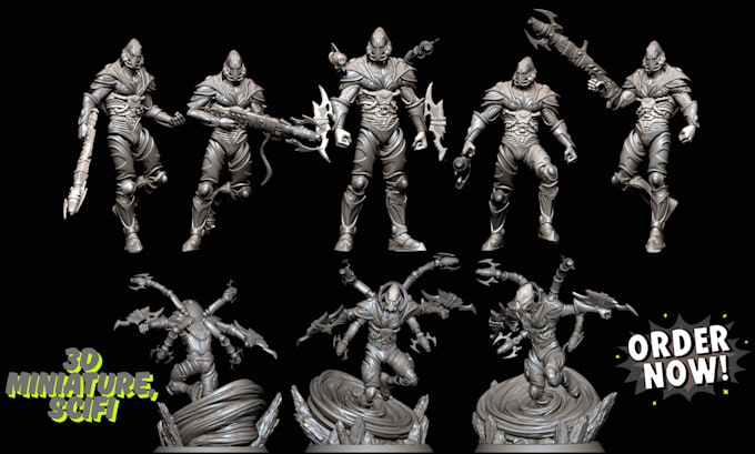 Sculpt 3d miniature 3d characters figurines custom 3d models for 3d ...